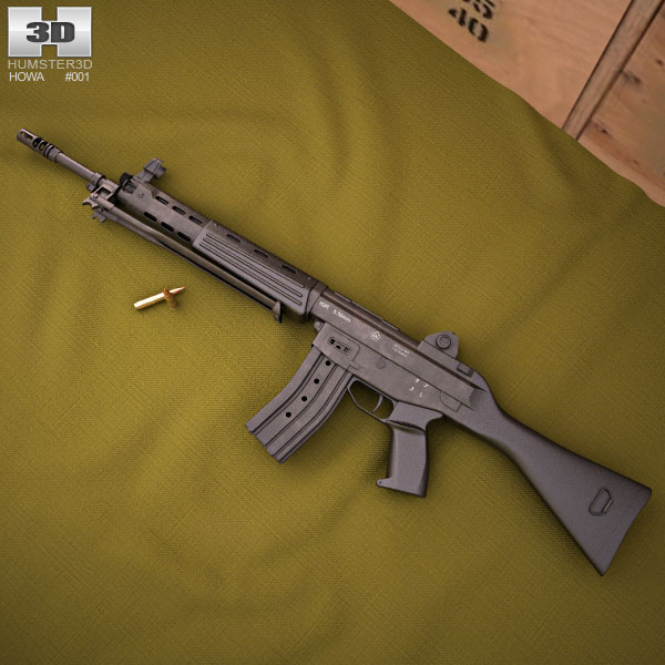 Howa Type 89 3D model to Download in Max, FBX, Obj, C4D