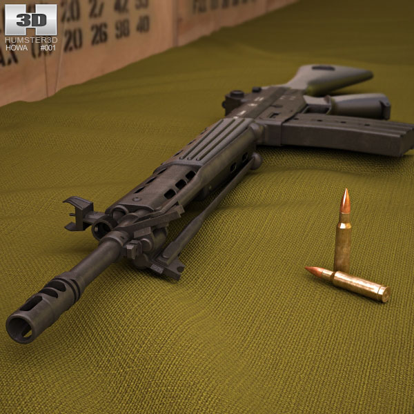 Howa Type 89 3D model to Download in Max, FBX, Obj, C4D