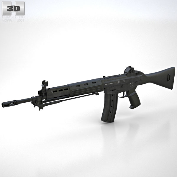 Howa Type 89 3D model to Download in Max, FBX, Obj, C4D