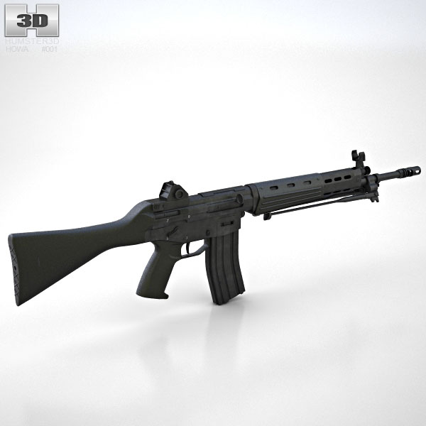 Howa Type 89 3D model to Download in Max, FBX, Obj, C4D