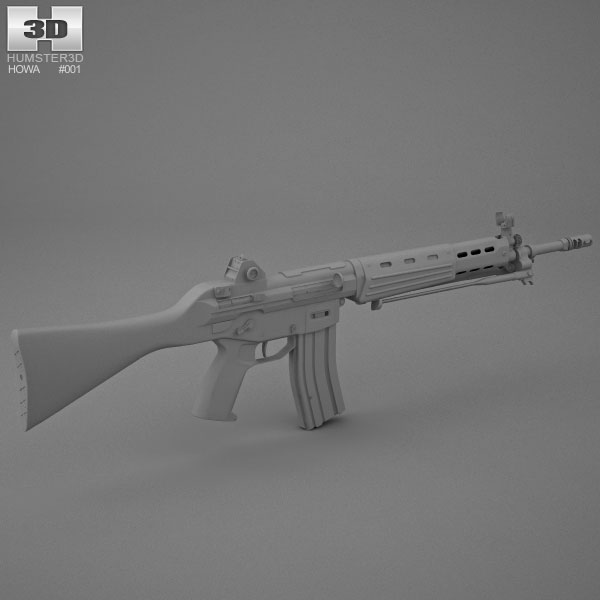 Howa Type 89 3D model to Download in Max, FBX, Obj, C4D